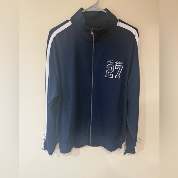 Gilly Hicks | Jackets & Coats | Gilly Hicks Navy Blue Varsity Jacket ...